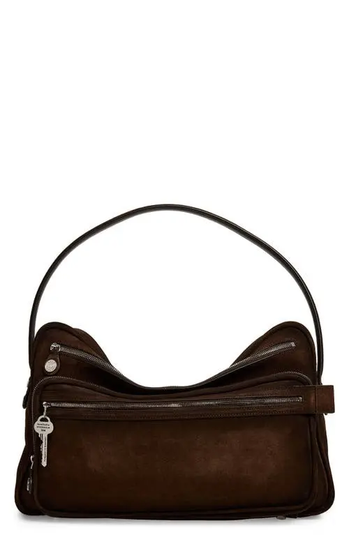 Acne Studios Camero Camera Suede Shoulder Bag - Dark Brown