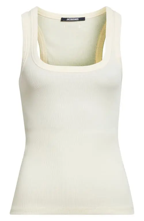 Jacquemus Cotton Rib Tank - White