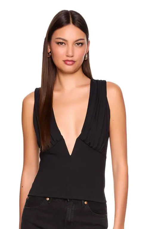 Susana Monaco Wired Deep V-neck Tank