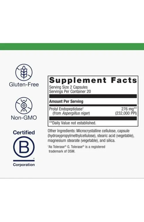 METAGENICS Spectrazyme Gluten Digest Enzyme Capsules 40 Capsules