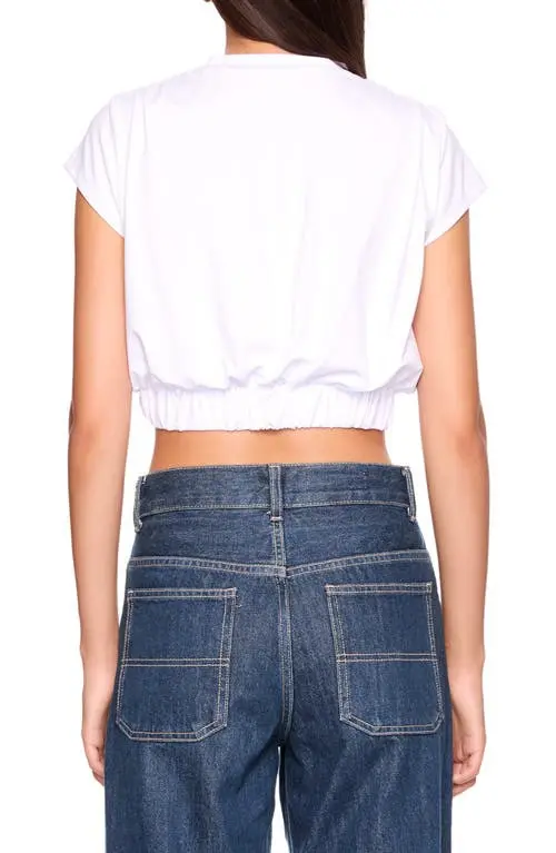Susana Monaco Gathered Hem Cropped T-shirt