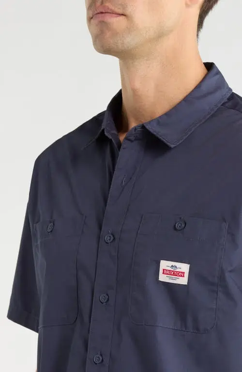 Brixton Trademark Short Sleeve Button Up Shirt