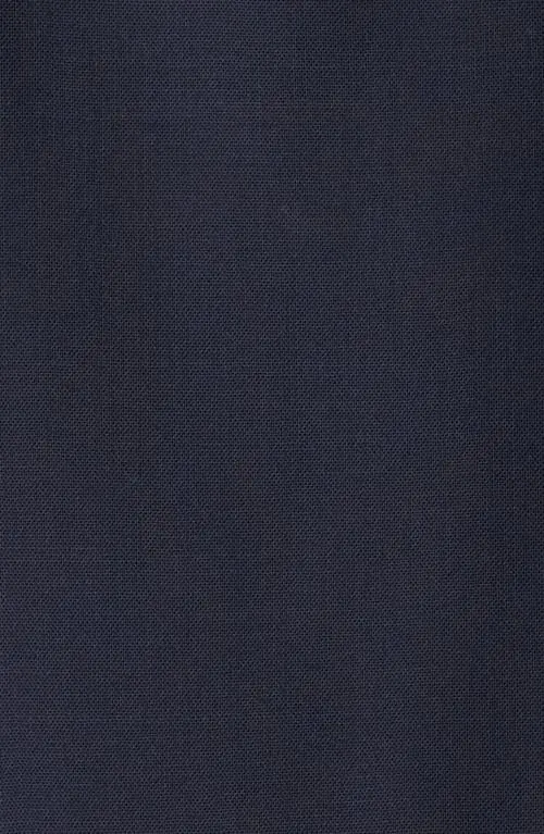 BOSS Virgin Wool Zip Jacket With Spread Collar - Dark Blue