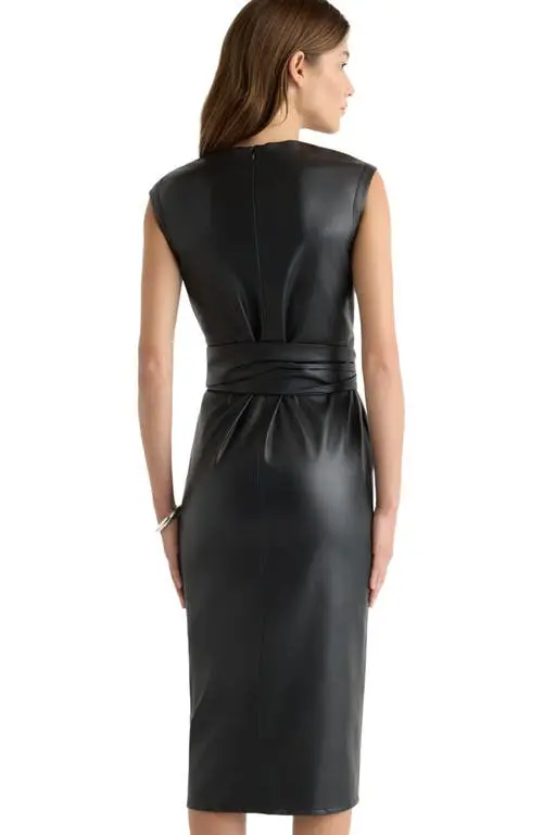 Modern Citizen Pilar Faux Leather Tie Front Dress