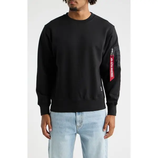 Alpha Industries Utility Pocket Sweatshirt - Black
