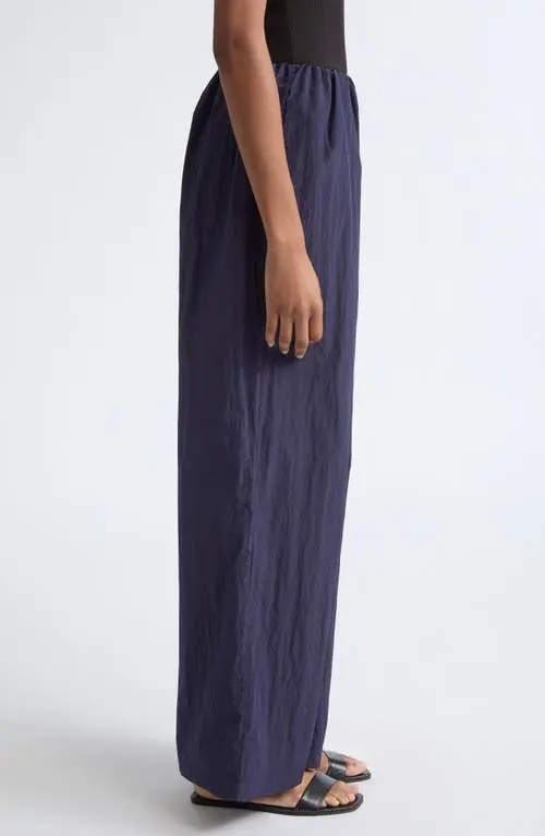 Staud Crinkled Nylon Wide-leg Pull-on Pants