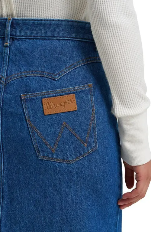 Wrangler Western Seam Denim Midi Skirt
