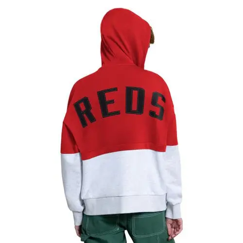 STARTER Cincinnati Reds Wishbone Full-zip Hoodie - Red