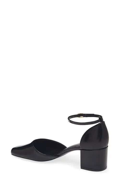 Mango Elit Faux Leather Ankle Strap Pump