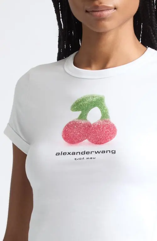 Alexander Wang Cherry Graphic Fitted T-shirt