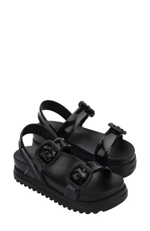 Melissa Cozy Platform Sandal - Black