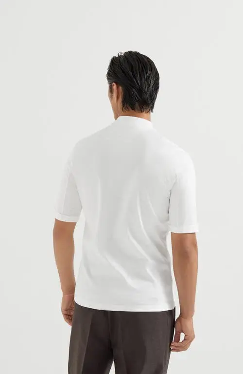 Brunello Cucinelli Cotton Jersey Mock Neck T-shirt