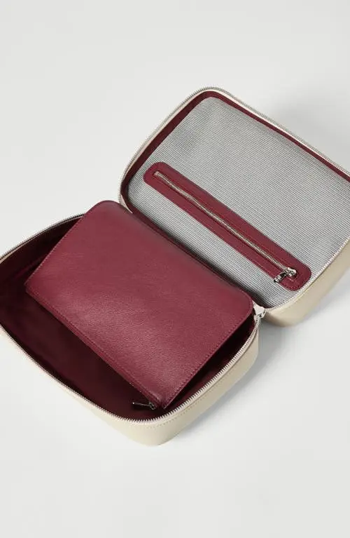 Brunello Cucinelli Fine Grain Calfskin Travel Beauty Case