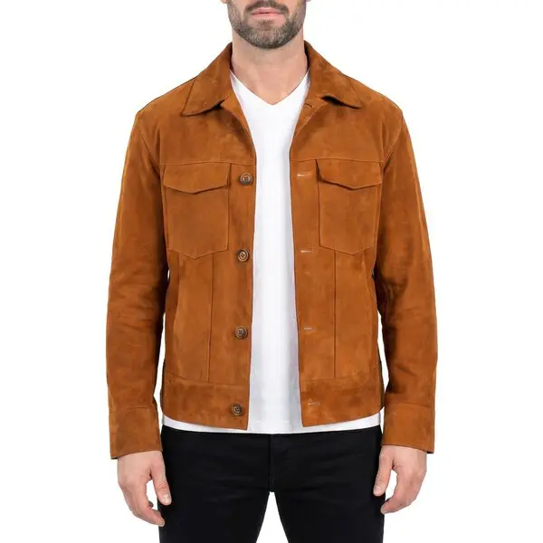 MACEOO Captain Leather Jacket - Brown
