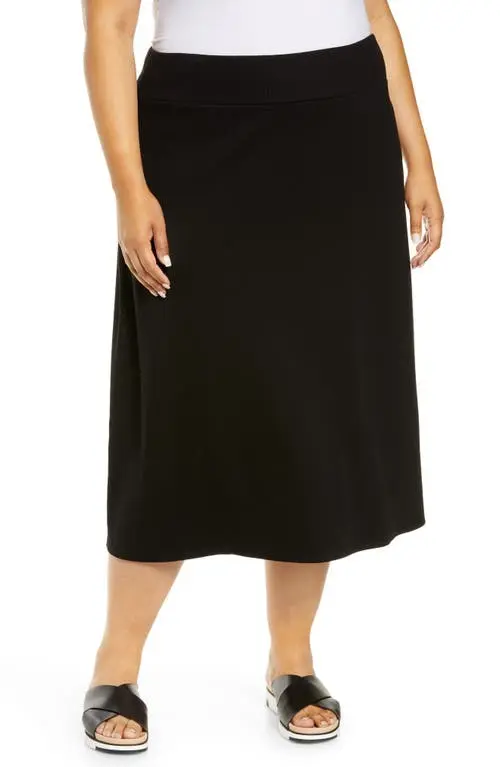 Eileen Fisher Ribbed A-line Skirt