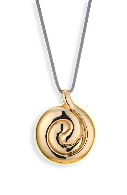 Jenny Bird Nico Mirror Pendant Rope Necklace - High Polish Gold