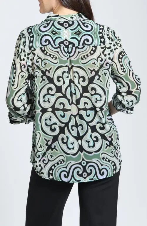 APNY Roll Tab Sleeve Button-up Shirt