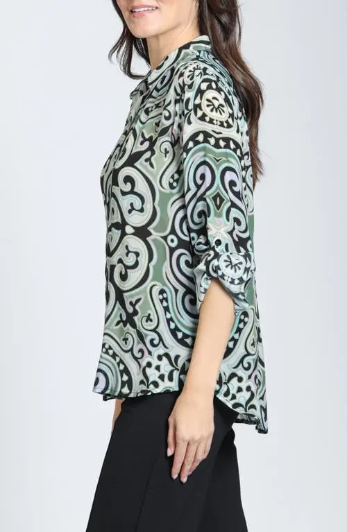 APNY Roll Tab Sleeve Button-up Shirt