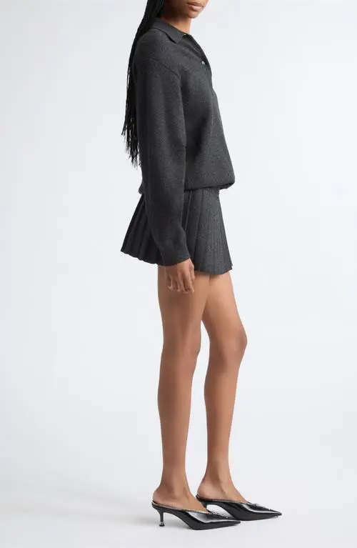 Alexander Wang Wool Blend Long Sleeve Polo Dress