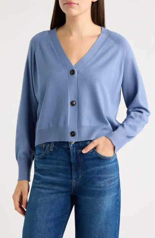 EMME V-neck Button-front Cardigan - Hydrangea