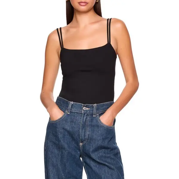 Susana Monaco Double String Tank - Black