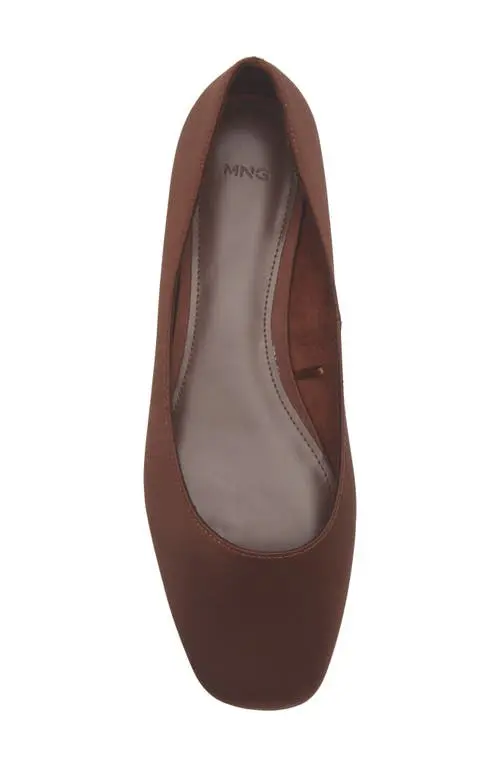 Mango Ebro Square Toe Flat