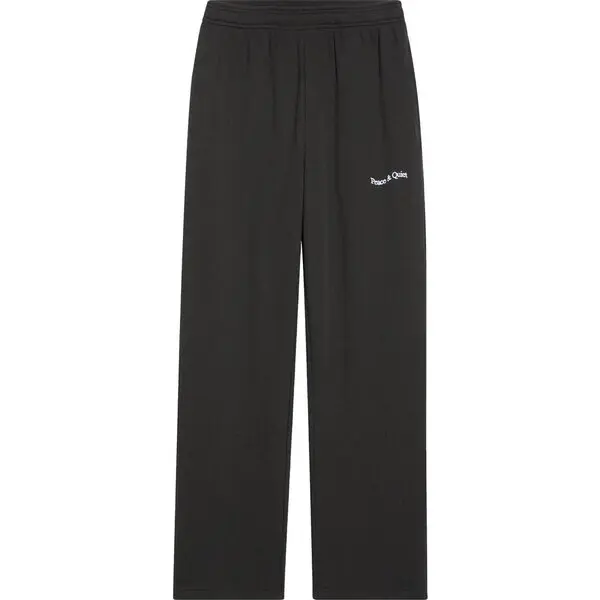 MUSEUM OF PEACE & QUIET Wordmark Waffle Stitch Pants - Black
