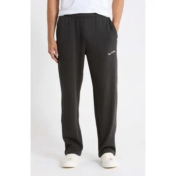 MUSEUM OF PEACE & QUIET Wordmark Waffle Stitch Pants - Black