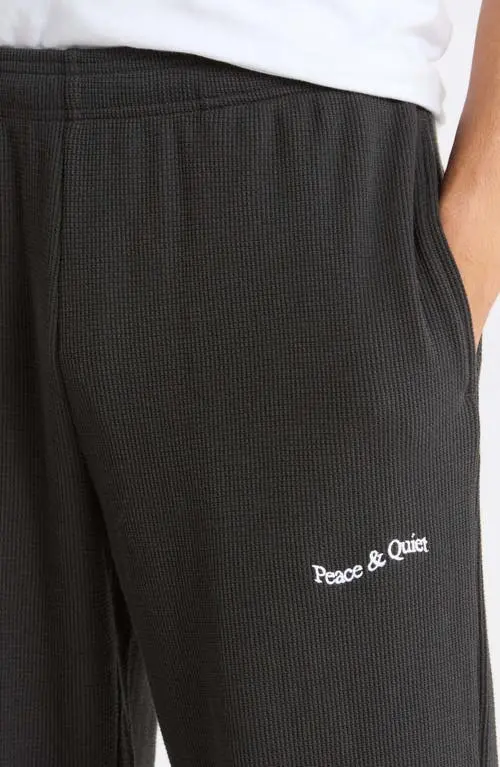 MUSEUM OF PEACE & QUIET Wordmark Waffle Stitch Pants