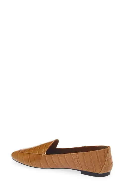 Mango Croc Embossed Leather Loafer