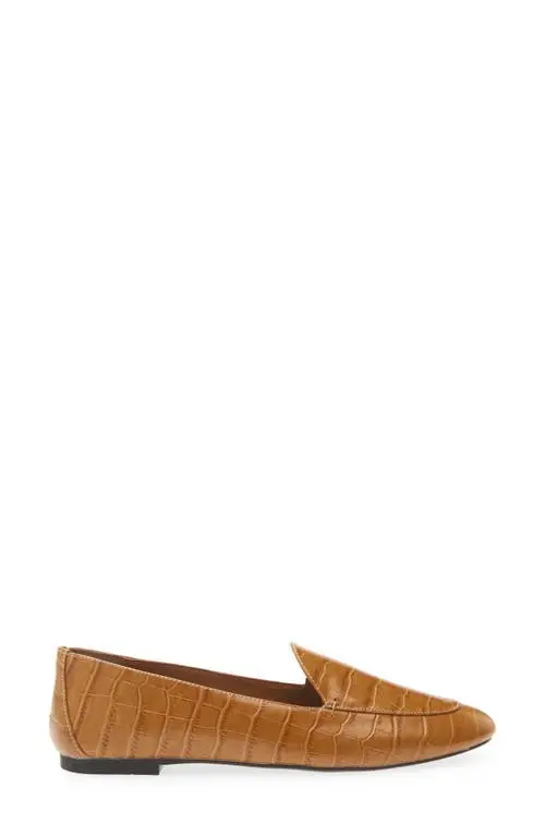 Mango Croc Embossed Leather Loafer