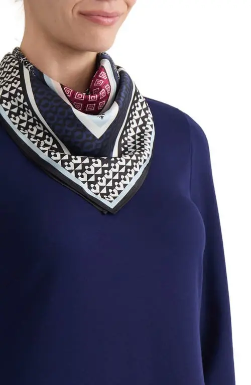 Jones New York Shift Dress With Scarf