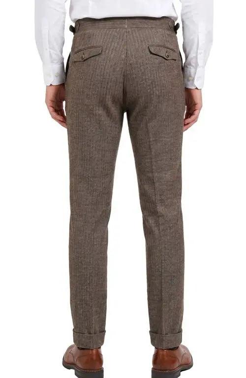 MACEOO Pleated Straight Leg Jeans