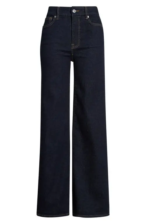 Good American Always Fits Slim Palazzo High Waist Wide Leg Jeans - Denethicblue04