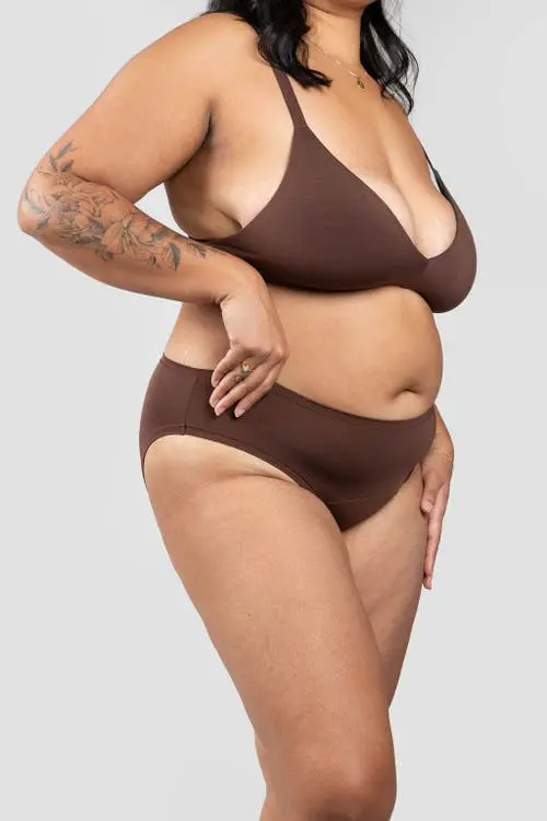 HUHA Low-rise Bikini With Full Coverage Gusset - Brown
