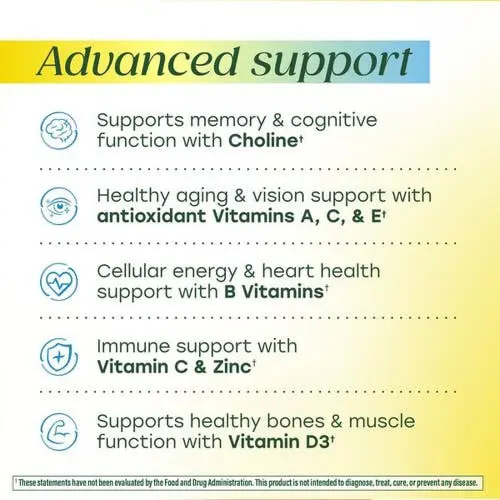 MEGAFOOD Advanced Multivitamin For 55+, Doctor Formulated, Vegetarian