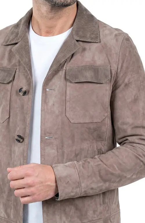 MACEOO Suede Leather Jacket
