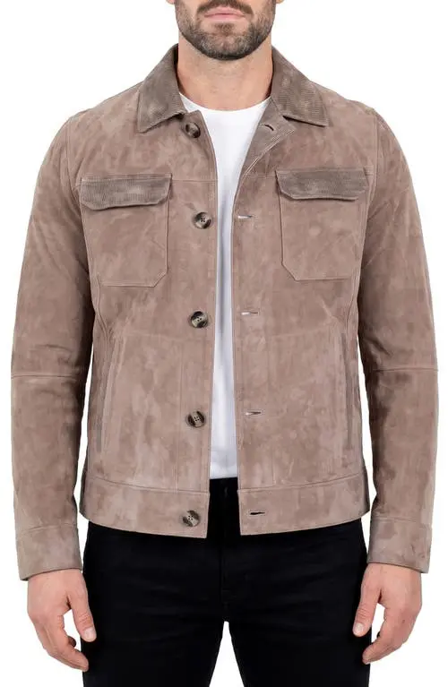 MACEOO Suede Leather Jacket