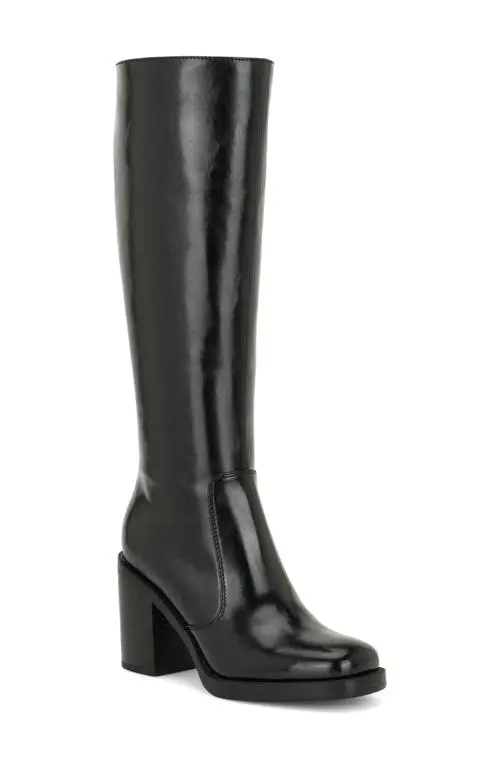 Nine West Balinda Faux Leather Knee High Boot - Black