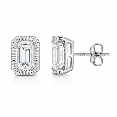 DONATELLO GIAN Sterling Vintage Halo Stud Earrings