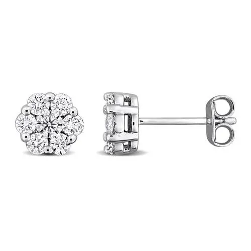 JULIANNA B. Lab-grown Diamond Floral Stud Earrings
