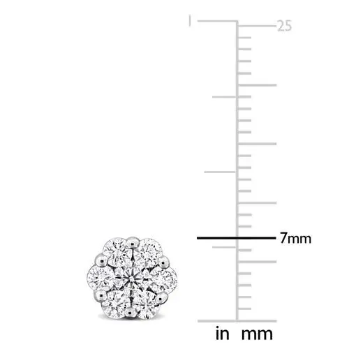 JULIANNA B. Lab-grown Diamond Floral Stud Earrings