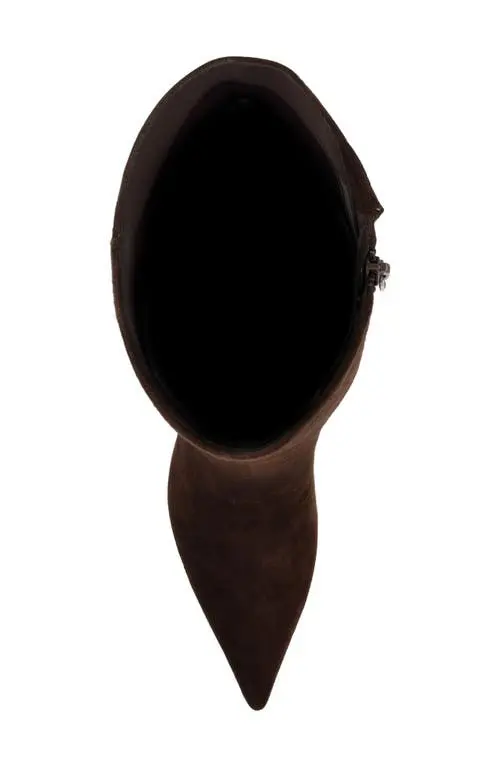 Nine West Gerty Wide Calf Knee-high Stiletto Boots - Dark Brown