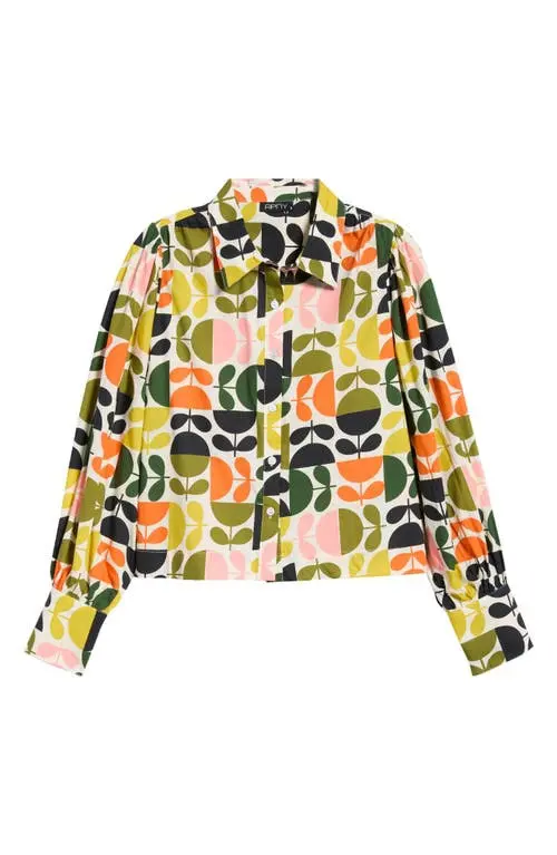 APNY Puff Sleeve Cotton Shirt