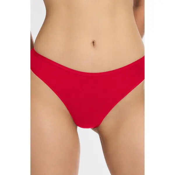 SAVAGE X FENTY Stretch Cotton Essentials Thong - Timeless Red