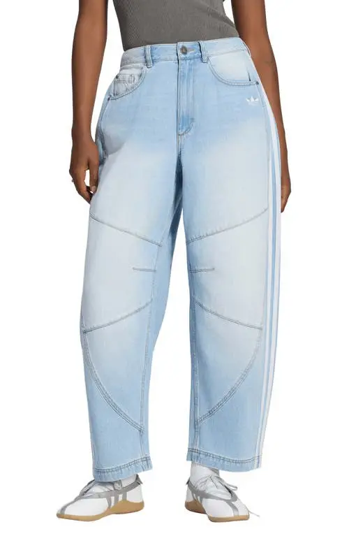 ADIDAS ORIGINALS Barrel Leg Jeans - Light Blue