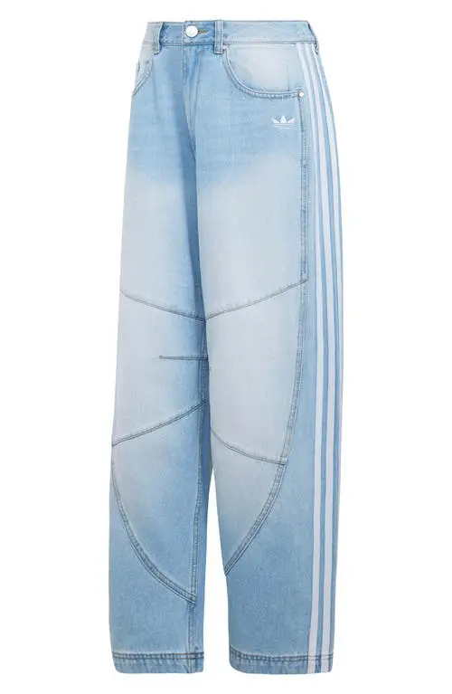 ADIDAS ORIGINALS Barrel Leg Jeans - Light Blue