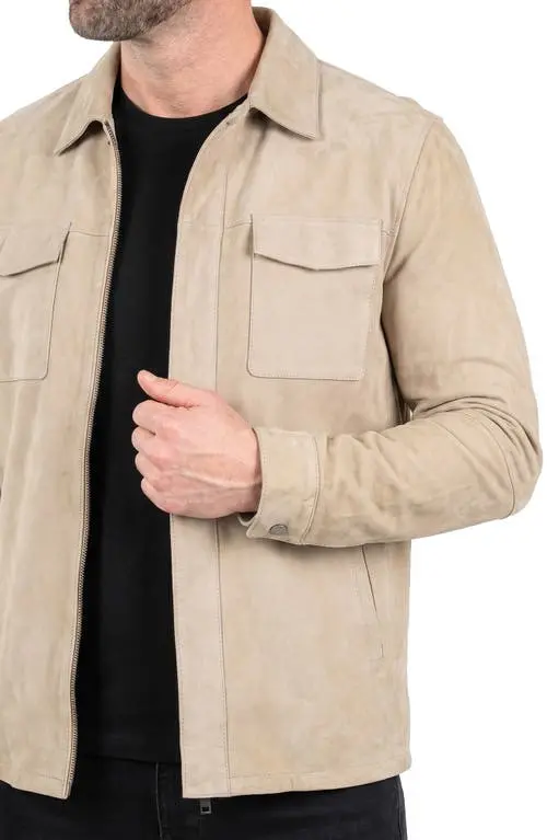 MACEOO Leather Shirt Jacket