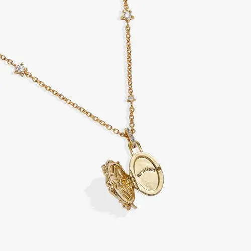ALEX AND ANI American Girl® Addy 'resilient' Locket Necklace - Gold