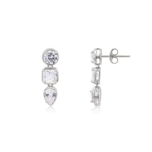 THE LOVERY FINE JEWELRY Cz Fancy Shape Drop Earrings - Sterling Silver